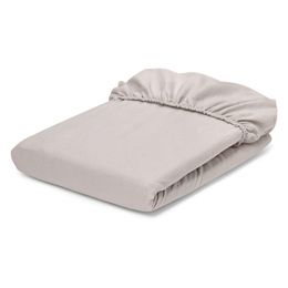 Tchibo - Biber-Spannbettlaken - grau-beige