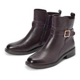 Tchibo - Leder-Stiefeletten - Damen - Gr. 41 - braun