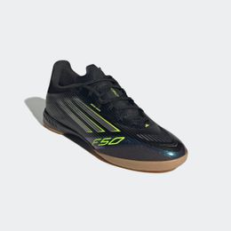 Fußballschuh adidas Performance "F50 LEAGUE IN", Gr. 40, schwarz (cschwarz, ironmt, luclem), Synthetik, Textil, Schuhe, geeignet als Hallenschuhe