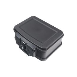 HMF 250451 Feuerfeste Wasserdichte Dokumentenbox, DIN A5, 38,5 x 16,5 x 28 cm, Schwarz