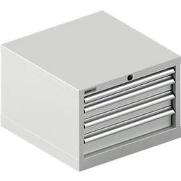 Schäfer Shop Schäfer Shop Select Schubladenschrank 27-27, 4 Schübe, bis 75 kg, B 564 x T 572 x H 400 mm, lichtgrau/lichtgrau