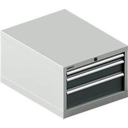Schäfer Shop Schäfer Shop Select Schubladenschrank 27-36, 3 Schübe, bis 75 kg, B 564 x T 725 x H 400 mm, anthrazitgrau/lichtgrau
