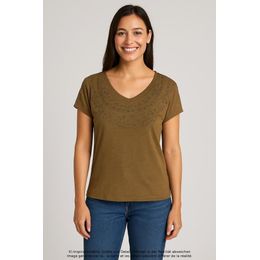 EDC by Esprit T-Shirt Damen Größe M Second Hand braun