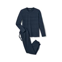 Tchibo - Pyjama - Herren - Gr. L - dunkelblau/gestreift