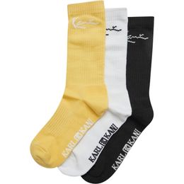 Karl Kani Socken Herren Gr&ouml;&szlig;e 43/46 gelb / wei&szlig;