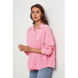 Lin Passion Bluse in Rosa - 79% | Gr&ouml;&szlig;e 38/40 | Damen-blusen
