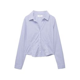 Pull&Bear Pull&bear Bluse Damen Gr&ouml;&szlig;e XS blau / wei&szlig;