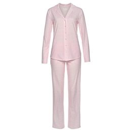 Vivance Pyjama 'Dreams' Damen Gr&ouml;&szlig;e XS hellpink / wei&szlig; Winterkleid