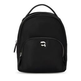 K by KARL LAGERFELD Karl Lagerfeld Rucks&auml;cke - Ikon kleiner Rucksack aus Nylon - Gr. unisize - in Schwarz - f&uuml;r Damen