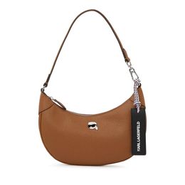 K by KARL LAGERFELD Karl Lagerfeld Hobo Bags - Ikon Pebble Umh&auml;ngetasche Mond - Gr. unisize - in Braun - f&uuml;r Damen