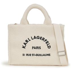 K by KARL LAGERFELD Karl Lagerfeld Shopper - Rue St-Guillaume Tote-Bag aus Lammfell - Gr. unisize - in Wei&szlig; - f&uuml;r Damen