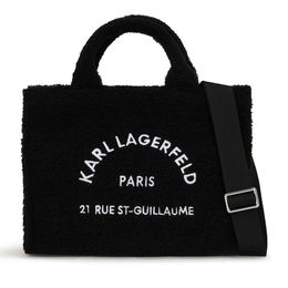 K by KARL LAGERFELD Karl Lagerfeld Shopper - Rue St-Guillaume Tote-Bag aus Lammfell - Gr. unisize - in Schwarz - f&uuml;r Damen