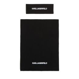 K by KARL LAGERFELD Karl Lagerfeld T&uuml;cher & Schals - Geschenkset aus Stirnband und Schal mit Logo - Gr. unisize - in Schwarz - f&uuml;r Damen