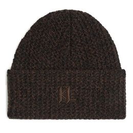 K by KARL LAGERFELD Karl Lagerfeld Caps & M&uuml;tzen - K/Monogram Beanie - Gr. ONE SIZE - in Braun - f&uuml;r Damen
