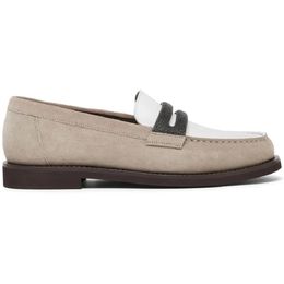 Brunello Cucinelli Loafer - Leather moccasins - Gr. 39 (EU) - in Bunt - f&uuml;r Damen