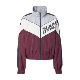 MONKI Jacke Damen Gr&ouml;&szlig;e S grau / burgunder / wei&szlig;