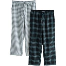 next Pyjamahose Herren Gr&ouml;&szlig;e M ecru / pastellgr&uuml;n / dunkelgr&uuml;n / schwarz