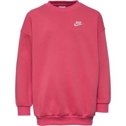 Nike Sportswear Sweatshirt 'Club Fleece' M&auml;dchen Gr&ouml;&szlig;e 128/134 himbeer / wei&szlig;