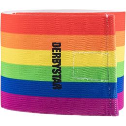 Derbystar Kapit&auml;nsbinde 'Rainbow' Damen Gr&ouml;&szlig;e one size blau / gelb / gr&uuml;n / lila / orange / dunkelorange / schwarz