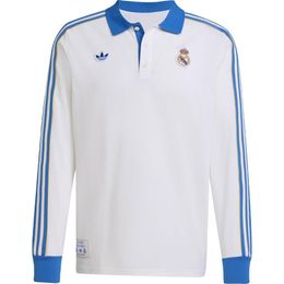 adidas originals Shirt 'Real Madrid Terrace Icons Long Sleeve Polo' male White size L