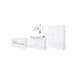 Pinolino Kinderzimmer-Set Emilia extrabreit groß inkl. Wandregal, 4-tlg. | Gr.: onesize