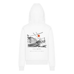F4NT4STIC Sweatshirt 'Escape Discover the World Town Train Station' male White size L