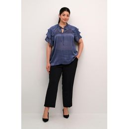 Kaffe curve Kurzarm-Bluse KCjola Regular fit in Blue Indigo | Gr.: 50