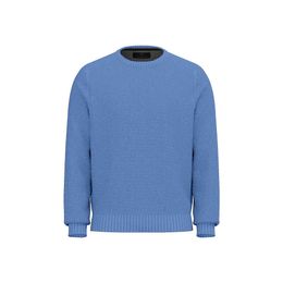 Fynch-Hatton Herren Strickpullovercrystal blau, Gr. S, unifarben, Strick, Obermaterial: 100% Baumwolle, Pullover, mit Rippb&uuml;ndchen