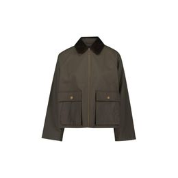 Zero Jacke beschichtet mit Cordkragen in Deep Forest Night | Gr.: 34