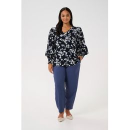 Kaffe curve Langarm-Bluse KCalicia Regular fit in Marine Flower | Gr.: 44
