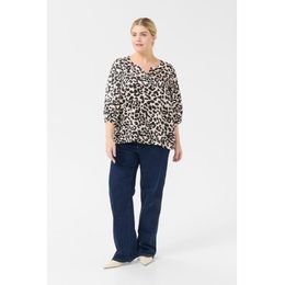 Kaffe curve Langarm-Bluse KCmegda Regular fit in Brown Leopard | Gr.: 46
