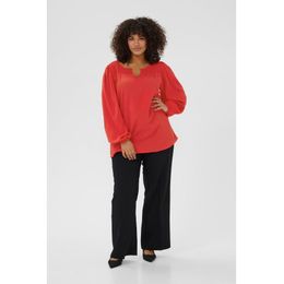 Kaffe curve Langarm-Bluse KClunda Regular fit in True Red | Gr.: 44