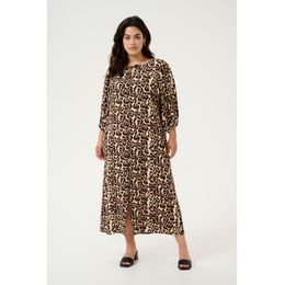 Kaffe curve Kleid KCperla Regular fit in Naturel Leopard Print | Gr.: 48