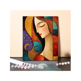 ARTNANAS DIY Malen nach Zahlen Set-"Traumfrau" | Gr.: 30x40cm mit Keilrahmen nicht ges