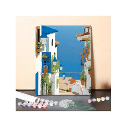 ARTNANAS DIY Malen nach Zahlen Set-"Blumengasse" | Gr.: 30x40 mit Rahmen