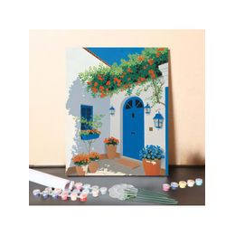 ARTNANAS DIY Malen nach Zahlen Set-"Blaue T&uuml;r" | Gr.: 40x50 ohne Rahmen