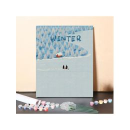 ARTNANAS DIY Malen nach Zahlen Set-"Wintertraum" | Gr.: 30x40 mit Rahmen