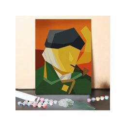 ARTNANAS DIY Malen nach Zahlen Set-"Abstrakter Vincent" | Gr.: 30x40cm mit Keilrahmen nicht ges