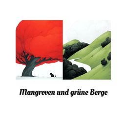 ARTNANAS Mini Malen nach Zahlen Set-"Grüne Bergmangrove" | Gr.: 15x20-cm 4er Set ohne Rahmen