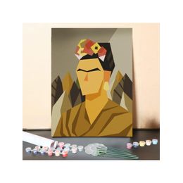 ARTNANAS DIY Malen nach Zahlen Set-"Abstrakte Frida" | Gr.: 30x40cm mit Keilrahmen nicht ges