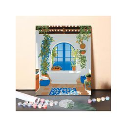 ARTNANAS DIY Malen nach Zahlen Set-"Meerblickbad" | Gr.: 40x50 mit Rahmen