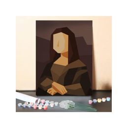 ARTNANAS DIY Malen nach Zahlen Set-"Abstrakte Mona" | Gr.: 30x40cm mit Keilrahmen nicht ges