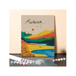 ARTNANAS DIY Malen nach Zahlen Set-"Herbsttraum" | Gr.: 30x40cm mit Keilrahmen nicht ges
