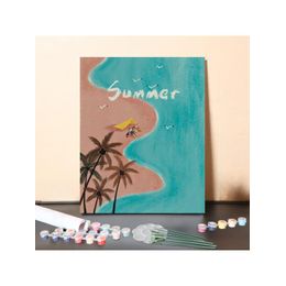 ARTNANAS DIY Malen nach Zahlen Set-"Sommertraum" | Gr.: 30x40cm mit Keilrahmen nicht ges