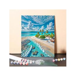 ARTNANAS DIY Malen nach Zahlen Set-"Traumstrand" | Gr.: 40x50 ohne Rahmen