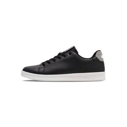Hummel Schn&uuml;rsenkel Sneaker Court Line Handball Erwachsene in BLACK/ALLOY | Gr.: 43