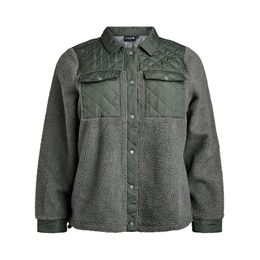 Active By Zizzi Athletic Fleece Jacket 'AOPHELIA' female Green size XXL