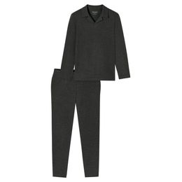 Schiesser Pyjama Selected Premium Warming in dunkelgrau-mel. | Gr.: 56