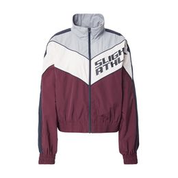 MONKI Jacke Damen Gr&ouml;&szlig;e XS grau / burgunder / wei&szlig;