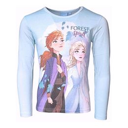 Disney Frozen Langarmshirt Frozen Elsa & Anna in Hellblau | Gr.: 98